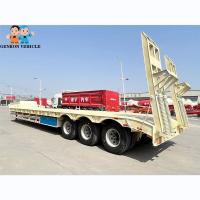 China 3 / 4 Axles low bed trailer low loaders for construction machinery transport for sale