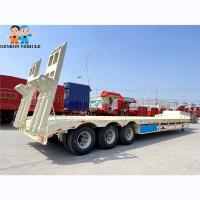 China 3 / 4 Axles low bed trailer low loaders for construction machinery transport for sale