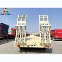 China 3 / 4 Axles low bed trailer low loaders for construction machinery transport for sale