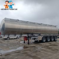 China Congo 4 axles aluminum alloy 4 compartments 40000 L fuel tanker semi trailer trucks with API valves for sale