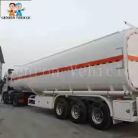 China Genron 7000L 3axles 9silos carbon steel/aluminum fuel tanker semi trailer for sale