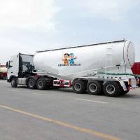 China Cylindrical 4 Axle Flour 40ft 45m3 Dry Bulk Tanker Trailer for sale