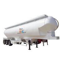 China Cylindrical 4 Axle Flour 40ft 45m3 Dry Bulk Tanker Trailer for sale