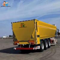 China Leaf Spring Crawler Sandstone 35cbm Dump Semi Trailers for sale