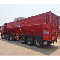China Leaf Spring Crawler Sandstone 35cbm Dump Semi Trailers for sale