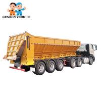 China Leaf Spring Crawler Sandstone 35cbm Dump Semi Trailers for sale