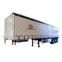 China 60000kg Bulk Cargo Triaxle Sliding 13m Curtain Side Trailers for sale