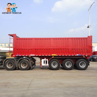 China 3 Axles Rear Tipper Semi Trailer transport coal, ore, construction materials and other bulk goods for sale