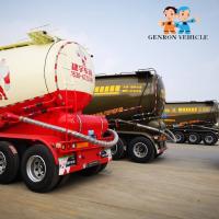 China 3 Axles Lime Powder One Silo 25m3 Dry Bulk Tanker Trailer for sale