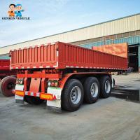 China Heavy Duty  Dry Goods Grain FUWA 800mm Drop Side Semi Trailer for sale