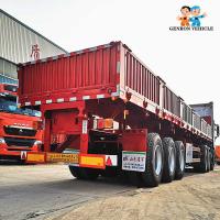 China FUWA Axles 60Tons Sidewall 53 Ft CCC Drop Side Semi Trailer for sale