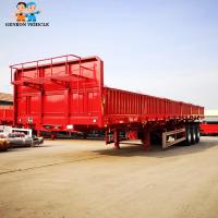 China Heavy Duty Q345B Steel 40 Feet 50T Drop Side Semi Trailer for sale