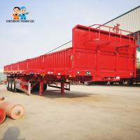 China Cargo Transportation 3 Axles 50T 1500mm Sideboard Trailer for sale