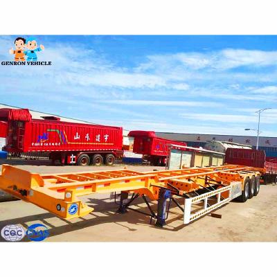 China High Strength 13T FUWA Axle 12m Cargo Shipping Flatbed Truck Trailer for sale