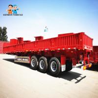 China Containers Flatbed Wall 600mm 13M 40FT Drop Side Semi Trailer for sale