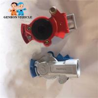 China Trailer Parts Standard Straight Mount Gladhand Aluminum Glad hand with Supply line and Control line for sale