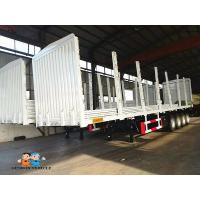 China Fence Wall Air Suspension Quadaxles 60T Cargo Semi Trailer for sale