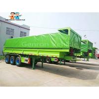China Bulk Goods Self Unloading 50T Tarpaulin Utility Dump Trailers for sale