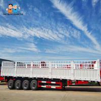 China Bulk Carrier 4 Axles 40000KG Flatbed Sideboard Storage Semi Trailer for sale