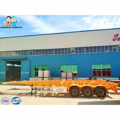 China 40ft Light Dead Weight Skeleton Reefer Container Semi Trailer for sale