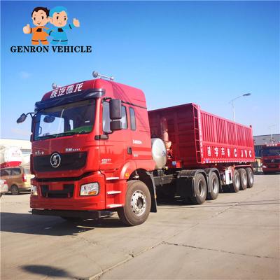 China Flatbed Transport Coal Limestone Aluminum Tri Axle Dump Trailer for sale