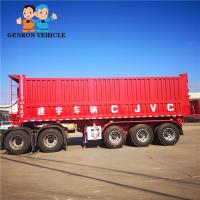 China Flatbed Transport Coal Limestone Aluminum Tri Axle Dump Trailer for sale