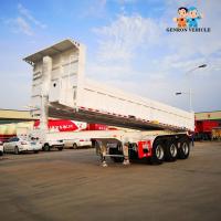 China Construction Deliverying Offroad 37CBM End Dump Trailers for sale