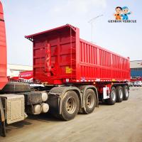 China Construction Deliverying Offroad 37CBM End Dump Trailers for sale