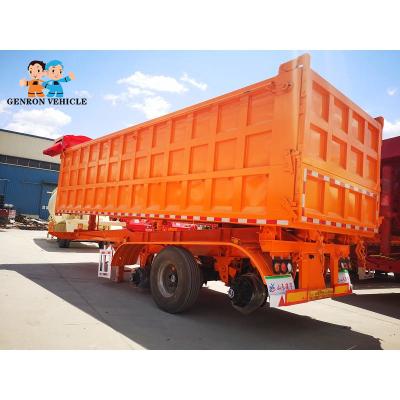 China Heavy Duty 3 Axles Dump Tipping Truck Trailer With Mechanical suspension/ America type for sale