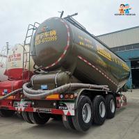 China 3 Axles Promotional  60T Dry Powder Silo Transport Tank Bulk Cement Bulker Tanker Trailer for sale
