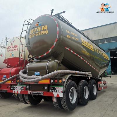 China 3 Axles Promotional  60T Dry Powder Silo Transport Tank Bulk Cement Bulker Tanker Trailer for sale