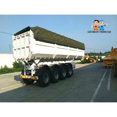 China Heavy Duty 3 Axles 60T Dump Truck Cargo Semi Trailer With Automatic Cord for sale