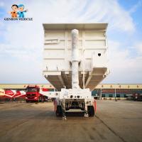 China 50T 60T 3 Axles Genron Brand With Mechanical suspension Dump Tipping Truck Cargo Semi Trailer for sale