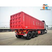 China 3 Axles  5 Axles Genron Brand Rear Dumping Truck Cargo Semi Trailer With Mechanical suspension for sale