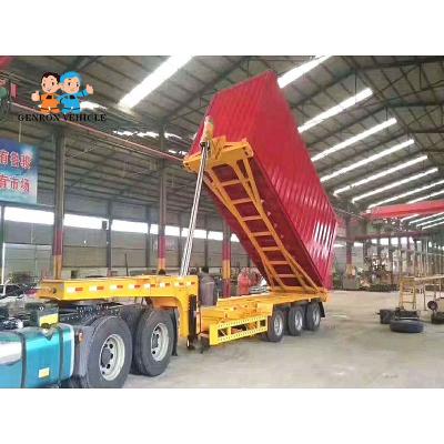 China Strenthened Headboard CQC Sandstone Tipper Truck Trailers for sale