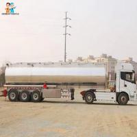 China Aluminium 40 Foot Tri-Axle 60000Liters 60m3 Fuel Tank Trailer for sale