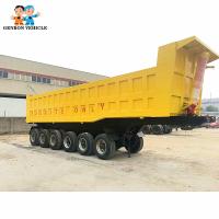 China I Beam Chassis Air Suspension Q235 3 Axles Frame End Dump Trailer for sale