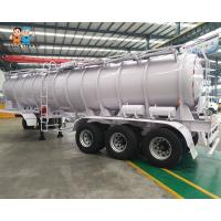 China Chemical Carbon Steel Triaxle 25m3 Sulfuric Acid Tank Trailer for sale