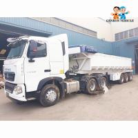 China 3 Axles 60T Side Tipper Semitrailer With Automatic Cord Export To Tanzania, Zambia, Ghana ,etc for sale