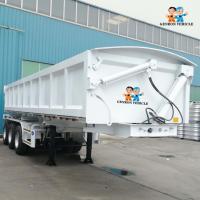 China Heavy Duty 60 Tons Side Tipper Truck Trailer With Automatic Cord Transport Stones Or Sands for sale