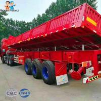 China 3 Axles 40FT Side Dump Tipper Semitrailer Delivery Containers Export To South Africa, Southeast Asia and other countries for sale
