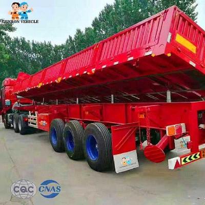 China 3 Axles 40FT Side Dump Tipper Semitrailer Delivery Containers Export To South Africa, Southeast Asia and other countries for sale