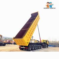 China 5 / 6 Axles 80T Capacity Genron Brand Rear Tipping Semi Truck Trailer In Southeast Asia Market for sale