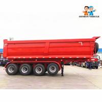China Heavy Duty 4 Axles With Air Suspension Rear Tipper Semi Truck Trailer Genron Brand In African Market for sale
