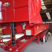 China Heavy Duty 4 Axles With Air Suspension Rear Tipper Semi Truck Trailer Genron Brand In African Market for sale