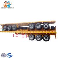 China Freight Transport Flatdeck 40ft Shipping Container Truck Trailer for sale