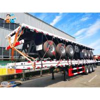 China Freight Transport Flatdeck 40ft Shipping Container Truck Trailer for sale