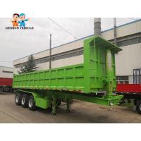 China Coal Transport 3 Axles Reinforced Gravel Tri Axle End Dump Trailer for sale
