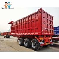 China Heavy Duty 60 Tons 3 Axles With Automatic Tarpaulin Dumping Truck Semi Trailer Used To Delivery Sands Or Coal for sale