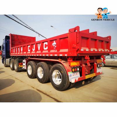 China Dump Truck Trailer Rear Tipping Semitrailer 60T Capacity 37m3 Used To Delivery Construction Materials In African Market for sale